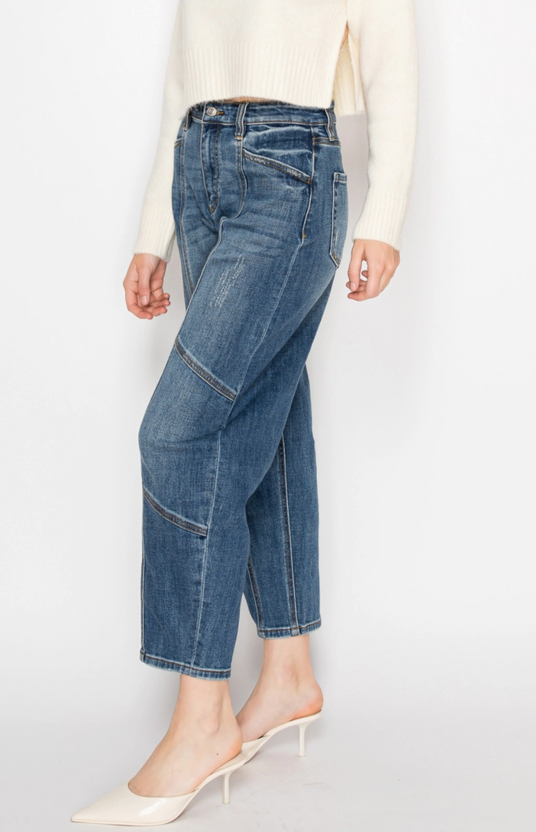 High Rise Relaxed Barrel Jeans | Poppy Street
