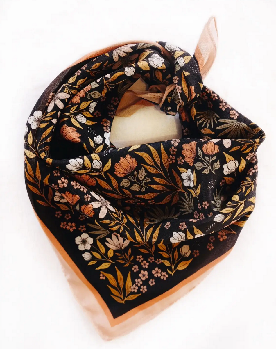 100% Silk Bandana Scarf
